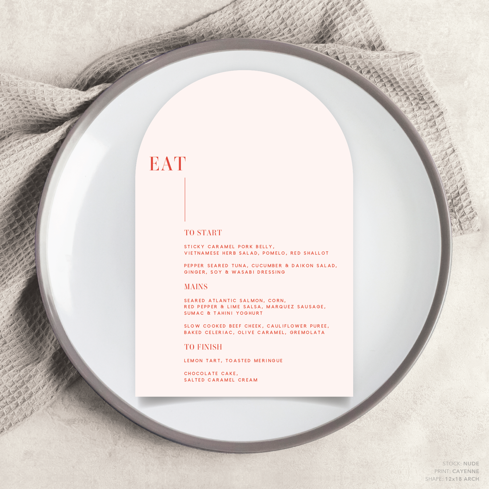 Serendipity: Wedding Menu Card – adelphi mou